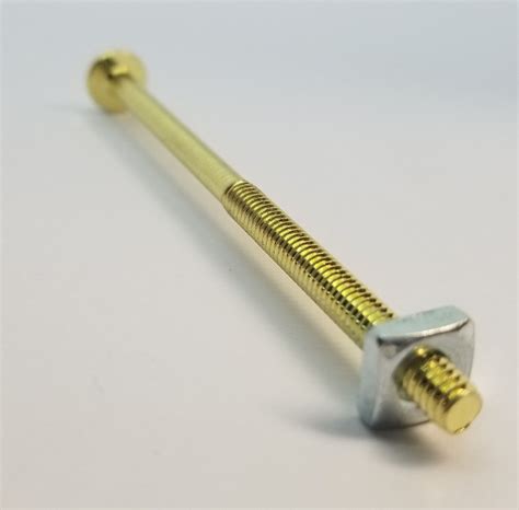 Two 25 Brass Pan Head Bolt Flat Nut Smooth Glass Porcelain Knob Screw