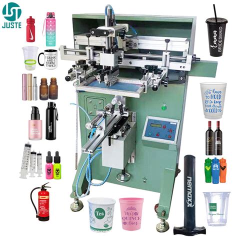 Circular Round Silk Screen Printing Machine Multiple Color Plastic Disposable Print Paper Coffee