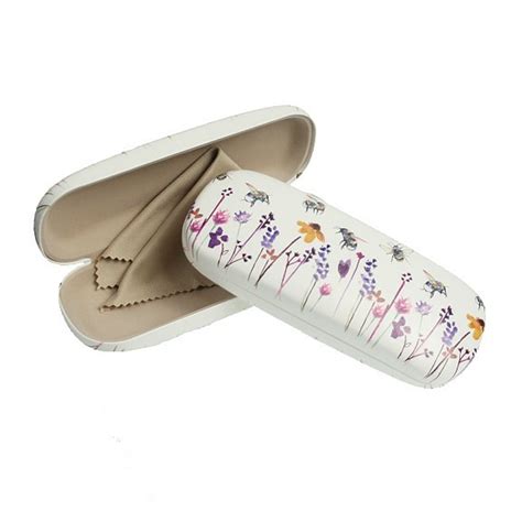 Ladies Spectacle Case With Pretty Bees And Flowers Design