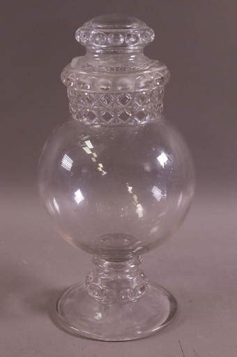 Antique Footed Candy Jar Oct 08 2022 Redlands Antique Auction In Ca