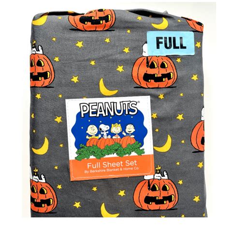 Peanuts Snoopy Halloween 2025 Berkshire Full Sheet Set Grey