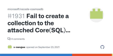 Fail To Create A Collection To The Attached Coresql Server Which