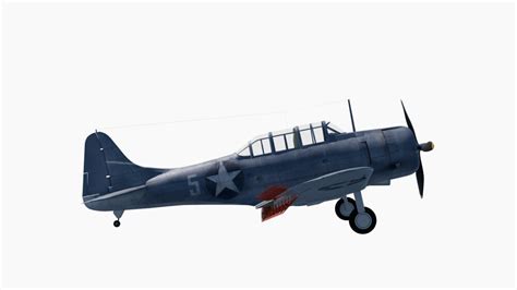 Douglas Sbd Dauntless Dive Bomber 3d Model Download Bomber On