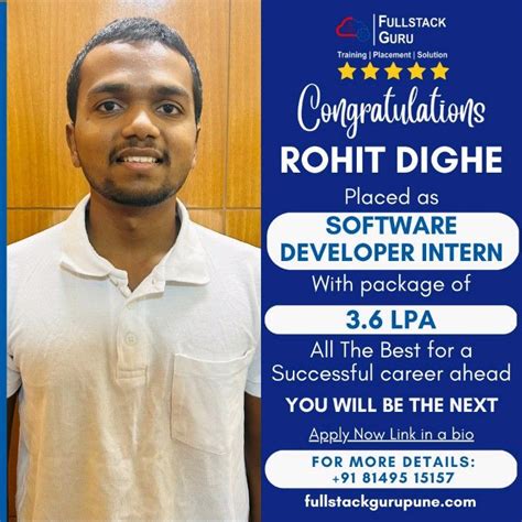 Arjun Kanaskar On Linkedin Placement Softwaredeveloperintern It Pune Team Fullstackgurupune
