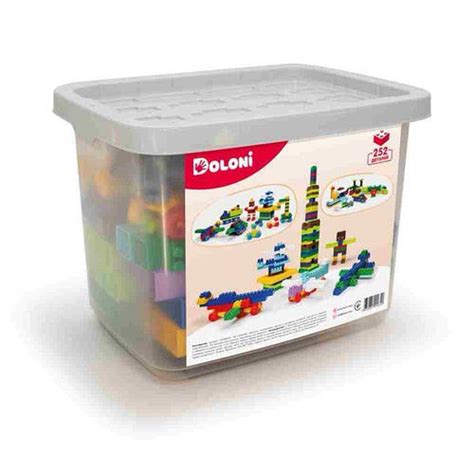 Конструктор Спецтехніка Аеродром Ферма Ранчо 252 деталі у контейнері для зберігання Фламінго