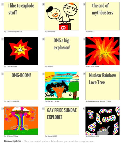 I Like To Explode Stuff Drawception