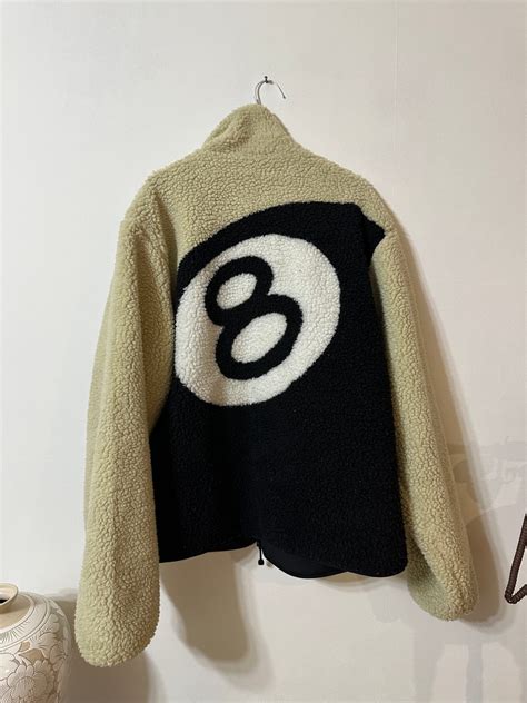 스투시 에잇볼 셰르파 리버서블 자켓 L 후루츠패밀리