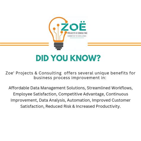 Zoe Projects And Consulting On Linkedin Did You Know ⚙️ See More