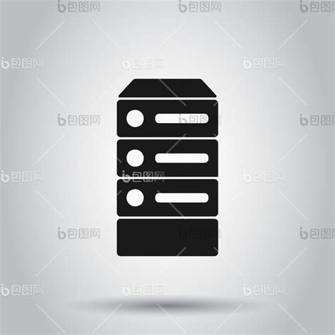 数据中心图标平服务器向量插图孤立的背png下载 包图网