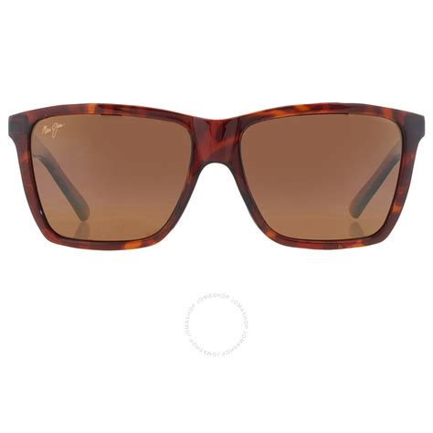 Maui Jim Cruzem Hcl Bronze Rectangular Unisex Sunglasses H864 10 57