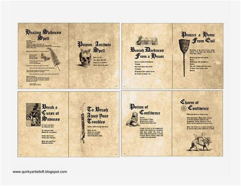 ️ 29 Free Printable Spell Book Pages Harry Potter Ideas
