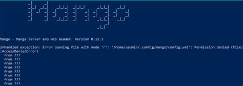Bug Report Permission Denied From After A Power Loss · Issue 115 · Getmangomango