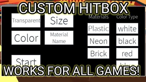 Custom Hitbox Script Works For All Games Youtube