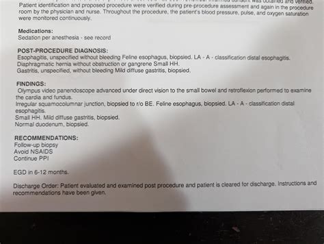 Endoscopy Results R Medical Advice