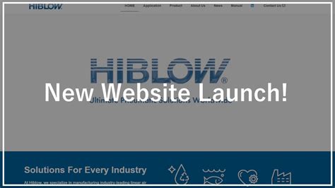 New Website Launch Hiblow Hiblow Groupofficial Website