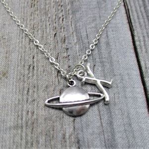 Saturn Necklace Planet Necklace Space Necklace Space Jewelry Saturn