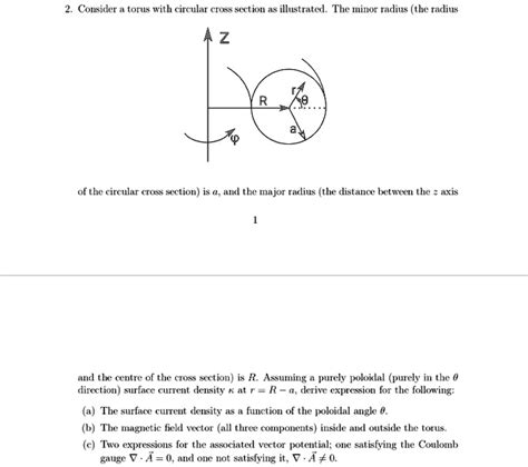 2 Consider A Torus With Circular Cross Section As Illustrated The