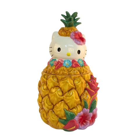 Hello Kitty Pineapple Cookie Jar By Blue Sky Clayworks