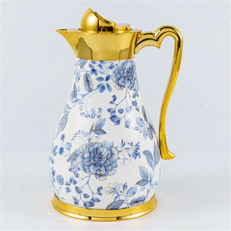 فلاسک گلدار آبی مدل میدو باریکو سوئیت لاولی هاوس