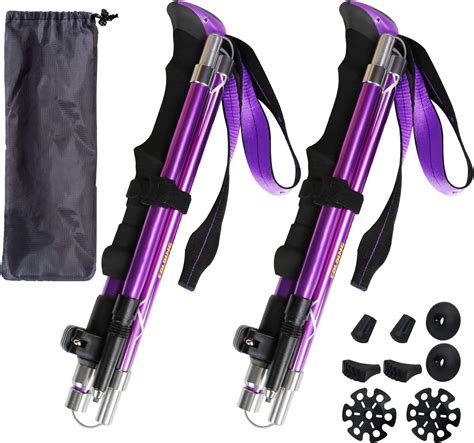 Thefitlife Nordic Walking Trekking Poles 2 Packs With Antishock And