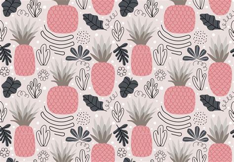Seamless Pineapple Pattern Cute Pineapple Pattern Vector Illustration 8124254 Vector Art At