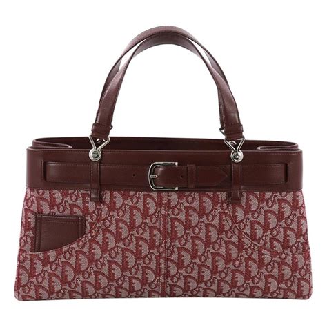Christian Dior Vintage Trotter Horizontal Tote Diorissimo Canvas Large
