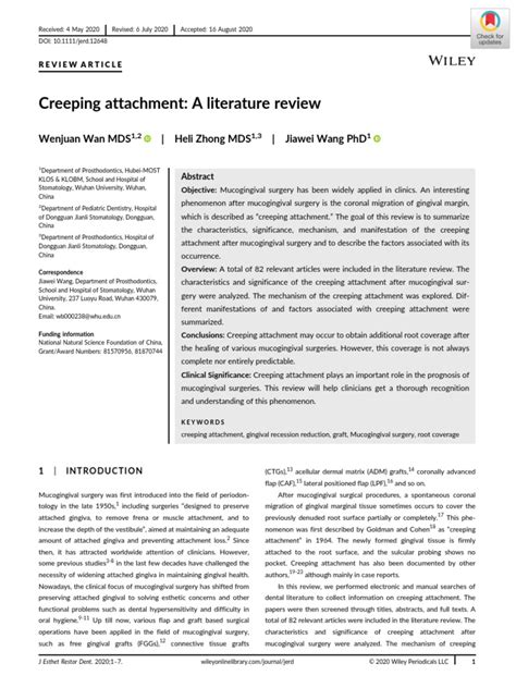 Creeping Atachment Pdf