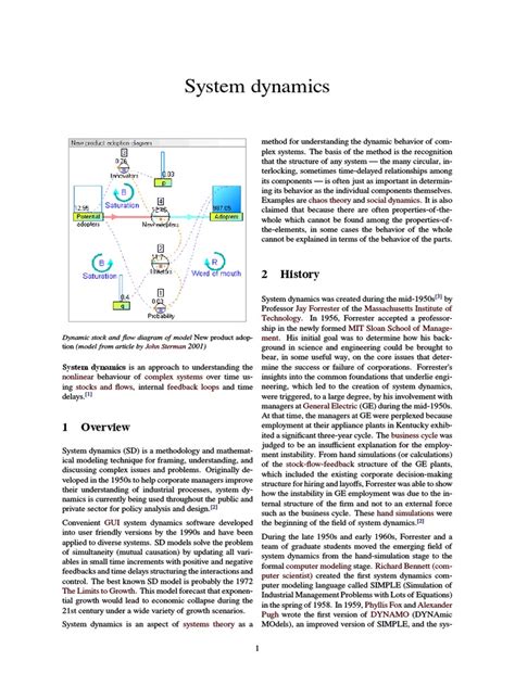 system dynamics pdf scientific modeling cybernetics
