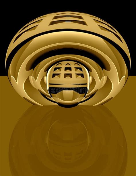 3d Abstract Techno Brass Stock Illustration Illustration Of Slate