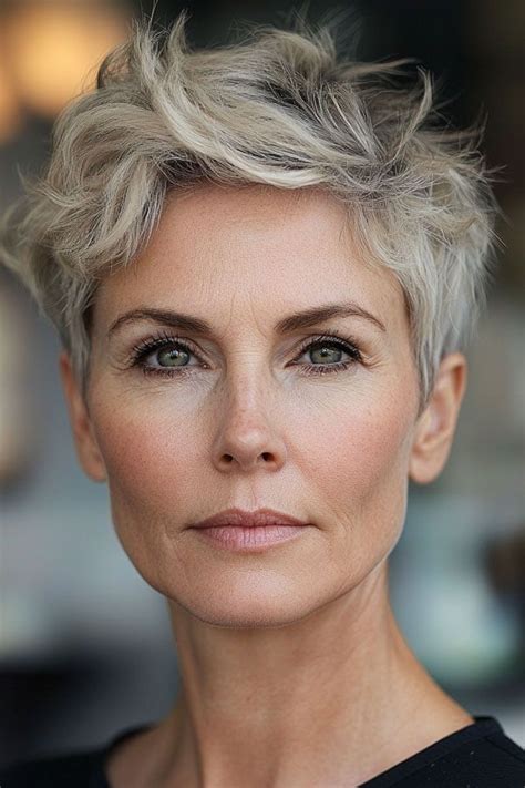 Best 13 43 Chic Pixie Haircut For Women Over 50 Bold Platinum Pixie