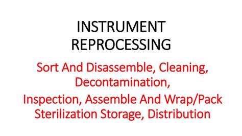 Theatre Instrument Reprocessing Pptx Pdf Pptx First Aid Injuries