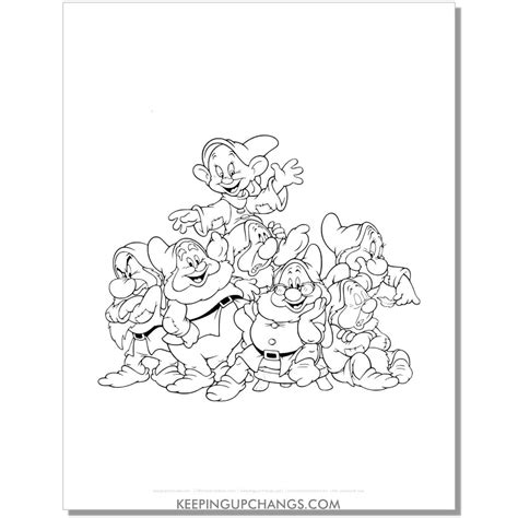 Seven Dwarfs Coloring Pages 2025