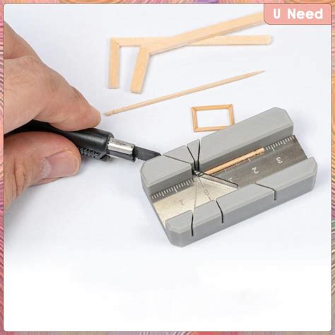 [wishshopeeyas] Model Angle Cutter Tool Duable Small Miter Box For Model Cutting Wood Carver