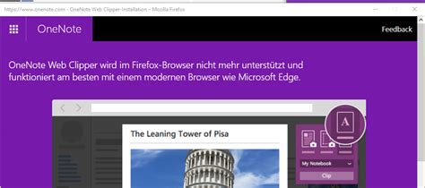 Katastrophe Onenote Webclipper Funktioniert Nicht Mehr In Firefox