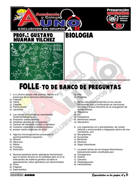 Biologia Iii Ejercicios Pdf Citoplasma Biología Celular