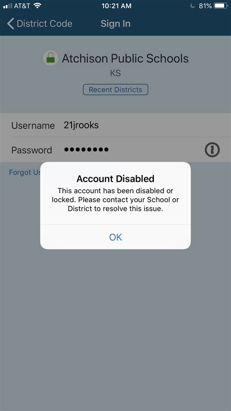 Powerschool Mobile App Account Disabled Powerschool Community