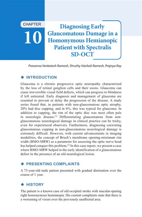 Pdf Diagnosing Early Glaucomatous Damage In A Homonymous Hemianopic