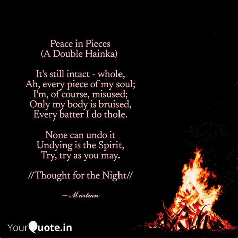 Peace In Pieces A Double Quotes And Writings By Martian Mirth Yourquote