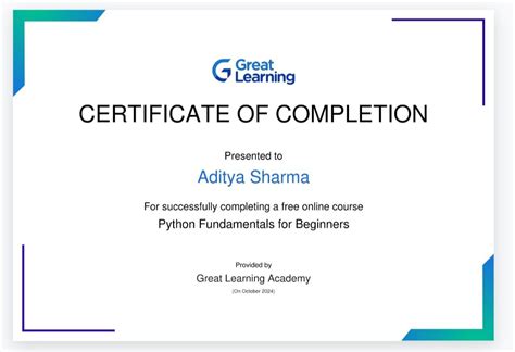 Python Pythonprogramming Greatlearning Certification Techskills