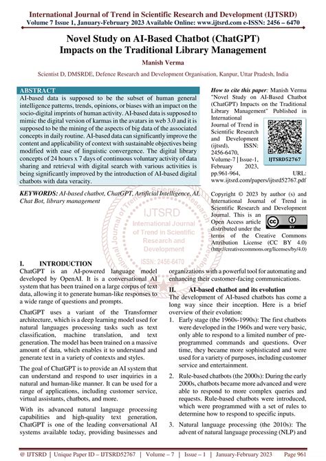 Novel Study On Ai Based Chatbot Chatgpt Impacts On The Traditional