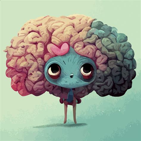 Cute Illustration Of The Human Brain Stock Illustration Illustration