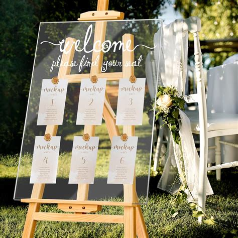 Laiamer 24x18 Inch Wedding Seating Chart Board Display With