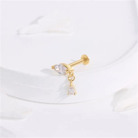 14k Gold Threadless Labretpiercing Jewelry Factory Gpf Jewelry