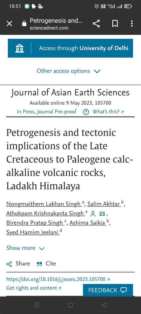 Happy To Share Our New Publication From Higher Himalayas Md Salim Akhtar