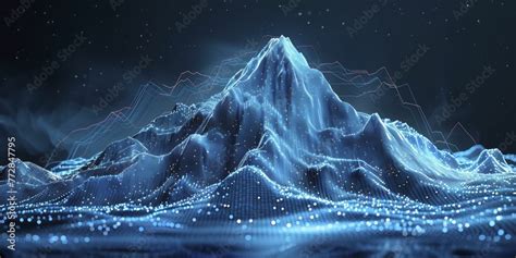 Visualizing Elevation Data On A Stylized Mountain Vector Against A
