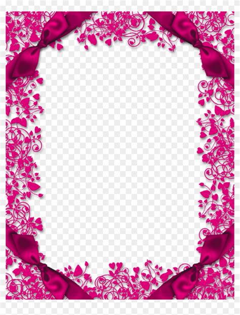 Pink Floral Border Png High Quality Image Pink Floral Border Png