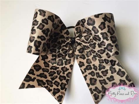 Cheetah Cheer Bow Leopard Cheer Bow Large Cheer Bow Etsy