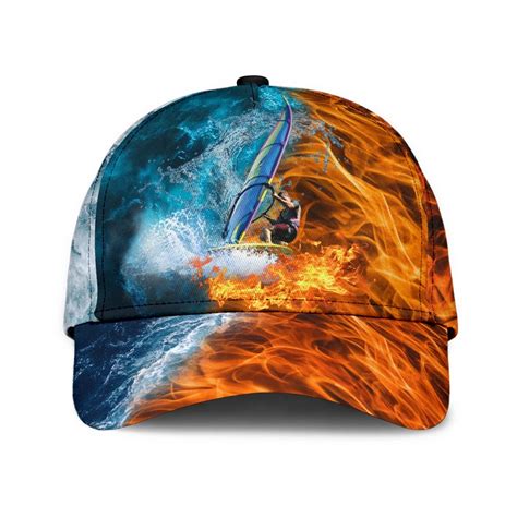 Surfing Fire And Water Classic Cap Hat The Happy Wood