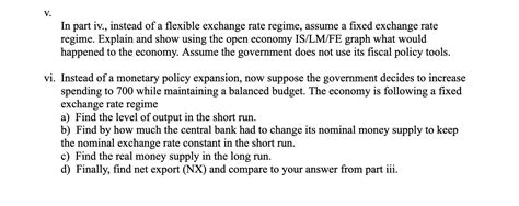 Solved Consider A Small Open Economy Which Is At The