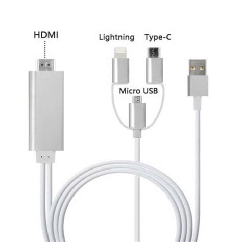 Full Hd 3 In 1 Hdmi To Iphone Android Typc C Cable Konga Online Shopping